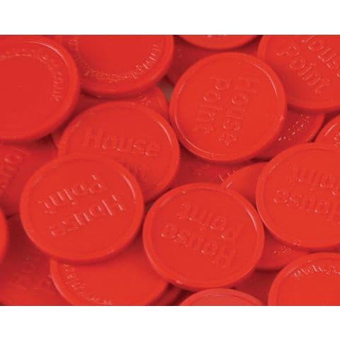25mm Red - House Point / Plain Tokens Pack of 1000 | Being Safe | YPO