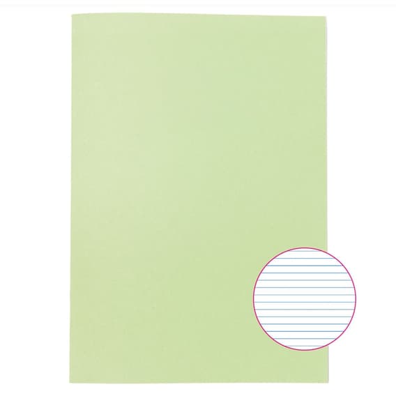 Green A4+ Exercise Books Lined 48 Pages - 100 Pack | Lined | YPO