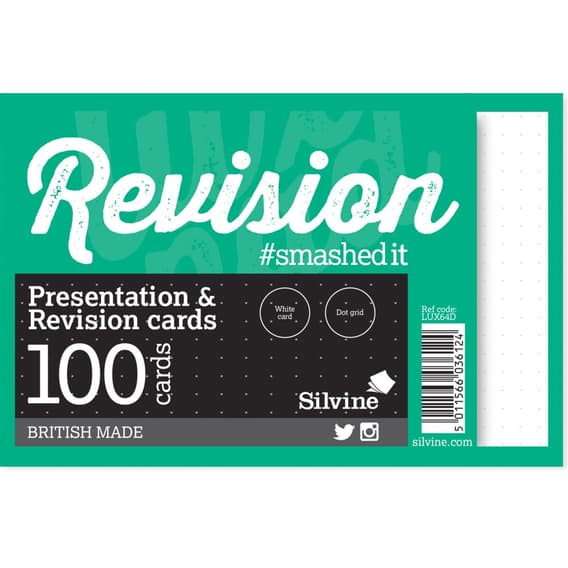 Dotted Revision & Presentation Cards, White - Pack of 100 Cards ...