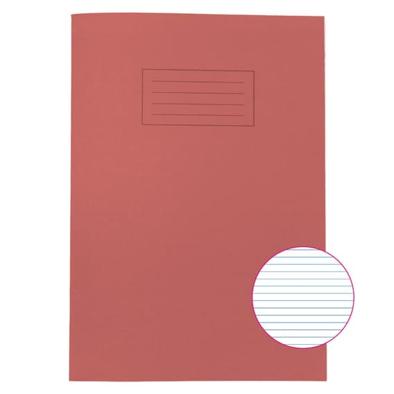 Red Exercise Books A4 15mm Lined 64 Pages - 50 Pack | Lined | YPO
