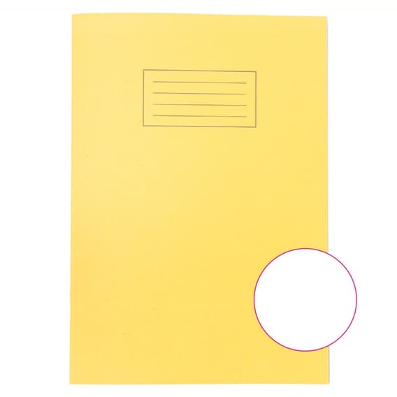 YPO Yellow A4 Exercise Book Plain 80 Pages - 50 Pack | Plain | YPO