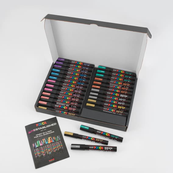 POSCA Paint Pen Metallic Paint Markers - 24 Pack | Art Pens | YPO