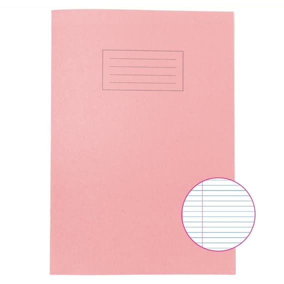 YPO A4+ Pink Exercise Book, 8mm Lined & Margin, 80 Pages - 50 Pack ...
