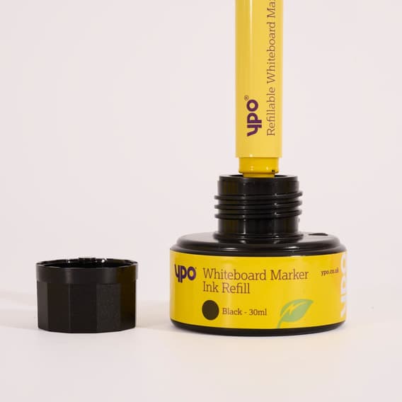 YPO Refillable Drywipe Whiteboard Marker Pen Ink Refill 30ml - Black ...