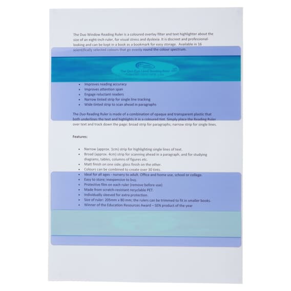 Duo Window Eye Level Reading Rulers - Lilac | Reading Aids | YPO