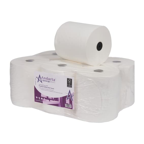 Andarta System 500 Premium White Autocut 160m Roll Towel - 6 Pack ...