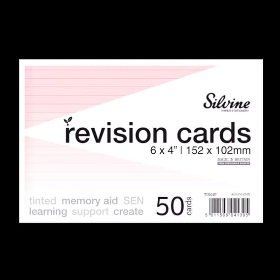 Revision Cards Pink 6x4" | Revision Cards | YPO