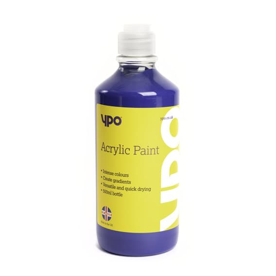 YPO Acrylic Paint 500ml Brilliant Blue | Acrylic Paint | YPO