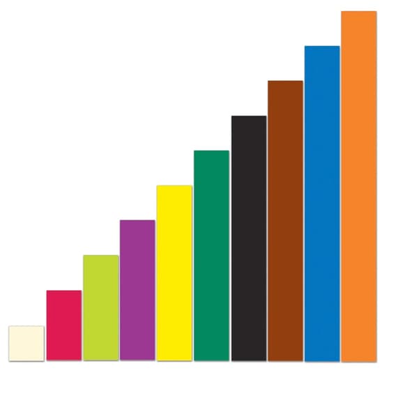 Magnetic Cuisenaire® Rods - Set of 64 | Numbers | YPO