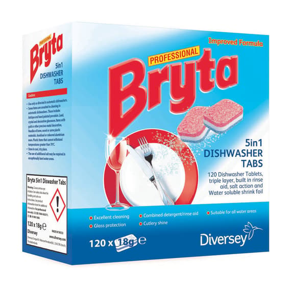 Bryta 5 in 1 Dishwasher Tablets - 120 Pack | Dishwasher Detergents ...