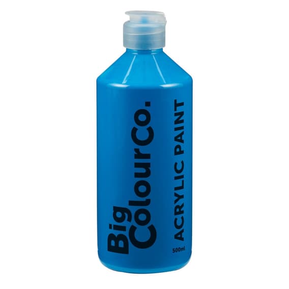 Big Colour Acrylic Paint - Cyan 500ml | Acrylic Paint | YPO