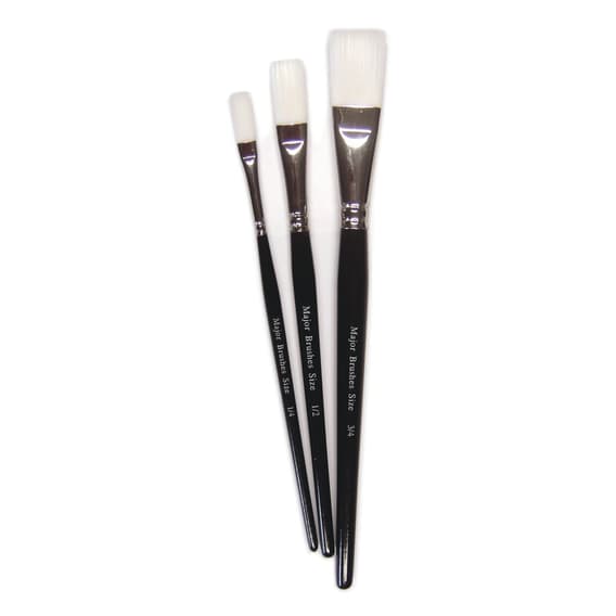 Flat One Stroke Medium Paint Brushes - 10 Pack | Paint Brushes | YPO