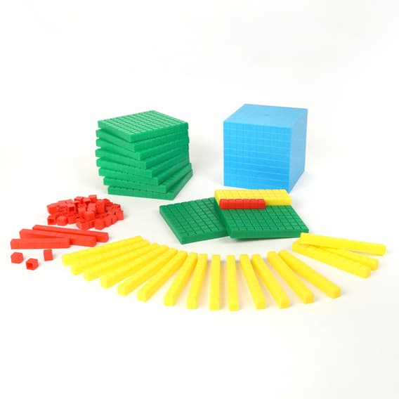 Interlocking Base Ten Pack, Small - 131 Pieces | Base Ten | YPO