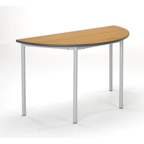 RT32 Semi-Circular Horseshoe Table Round Tube Frame Duraform PU Edges ...