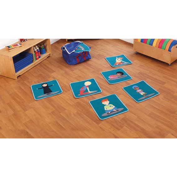 Pack of 32 Yoga Position Mini Carpets | Carpets & Mats | YPO