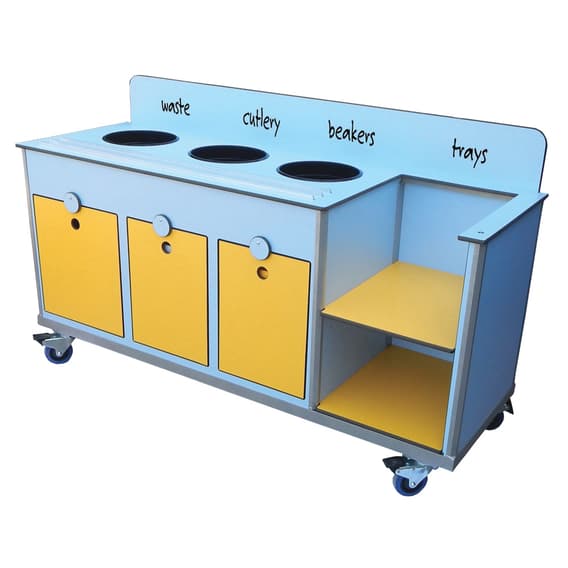 Aqua smart clearing trolley - 780(H) x 1610(W) x 540mm(D) | Trolleys | YPO