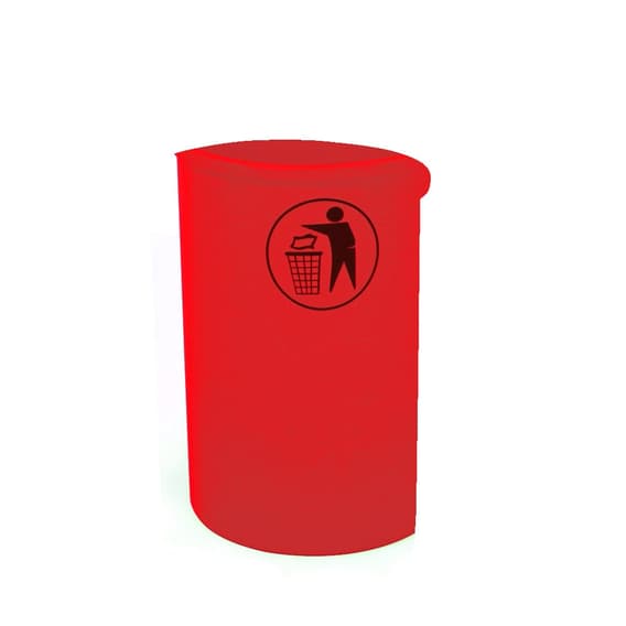 95L Lunar Red Open Top Bin With Tidyman Logo | Bins | YPO