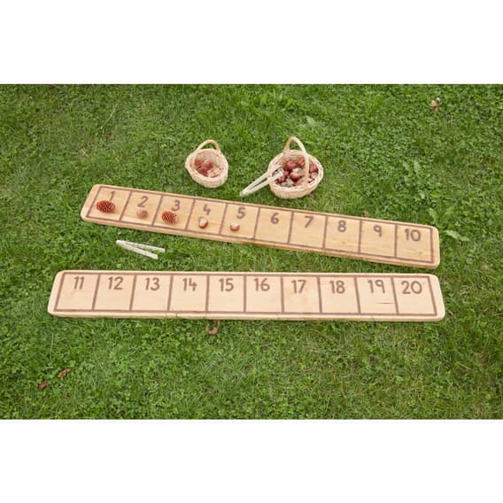 Cosy Natural Number Line Track On Rustic Planks 0-10 And 11-20 ...