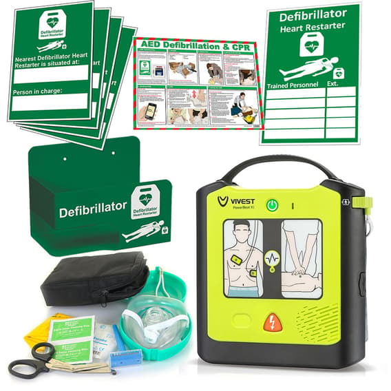 Vivest Power Beat Semi-Auto Defibrillator Indoor Package ...