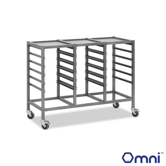 Monarch Omni 18 Tray Triple Column Metal Trolley | Trays & Tray Storage ...
